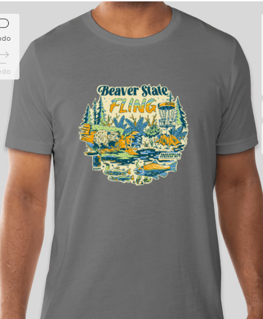 2024 Beaver State Fling Shirt - Asphalt – Disc Golf Pro Tour
